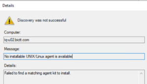 SCOM 2022 “Failed to find a matching agent kit to install” error | TopQore Blog