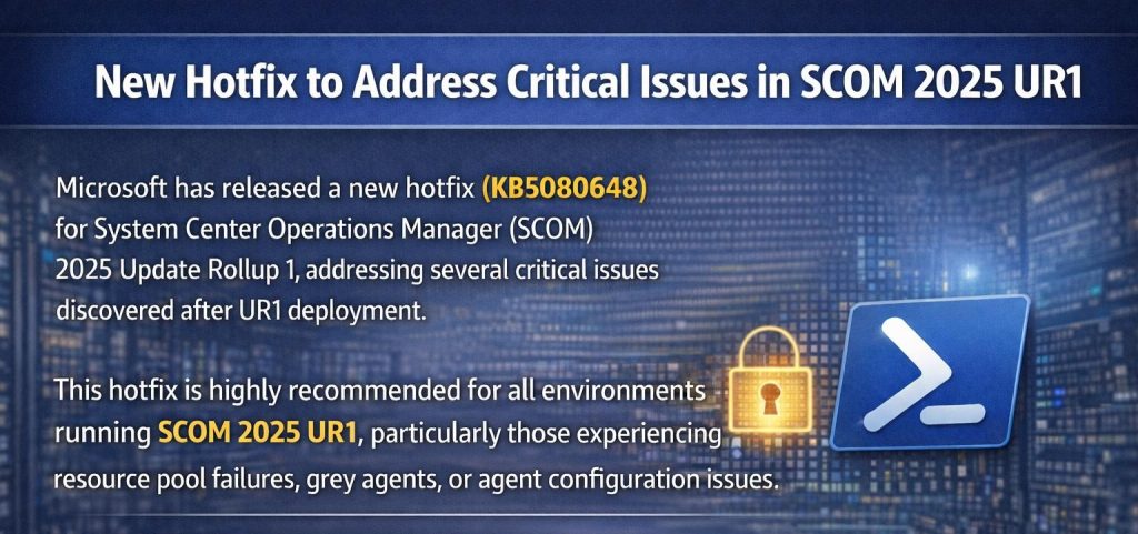 New Hotfix to Address Critical Issues in SCOM 2025 UR1 | TopQore Blog